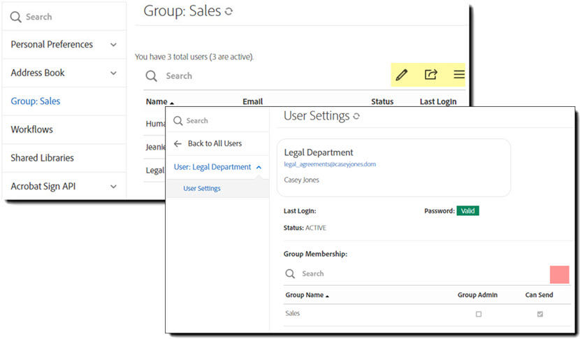 Configure the Group Administrator Permissions